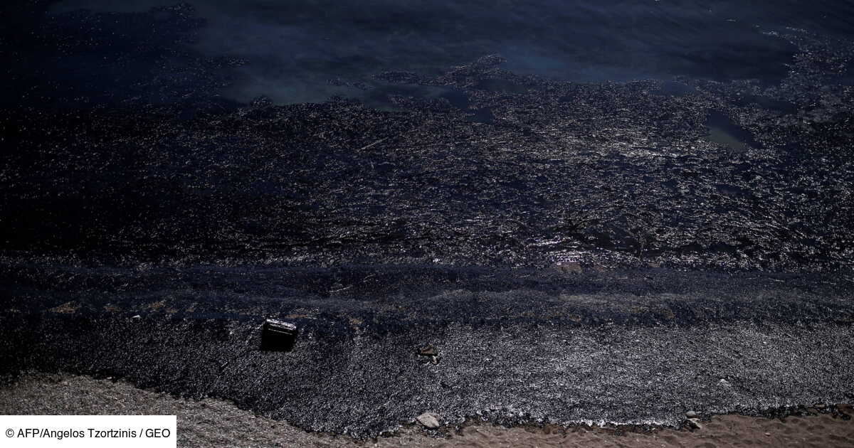 Grèce: pollution à Salamine par le naufrage d'un pétrolier - Geo.fr