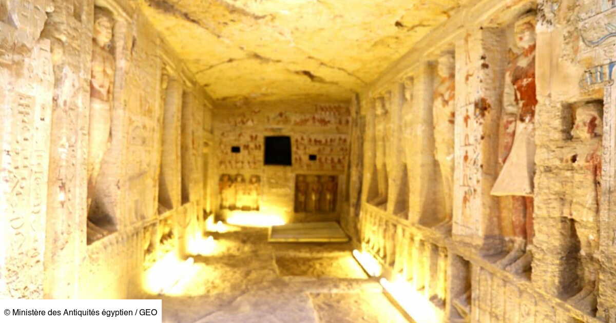 Une tombe vieille de 4400 ans découverte très bien préservée à Saqqarah - Geo.fr