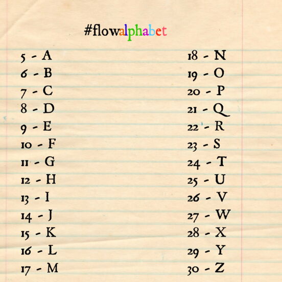 #FlowAlphabet | Flow