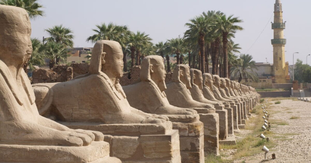 ALLEE DES SPHINX A LOUXOR, L'allée des sphinx reliait... - Geo.fr