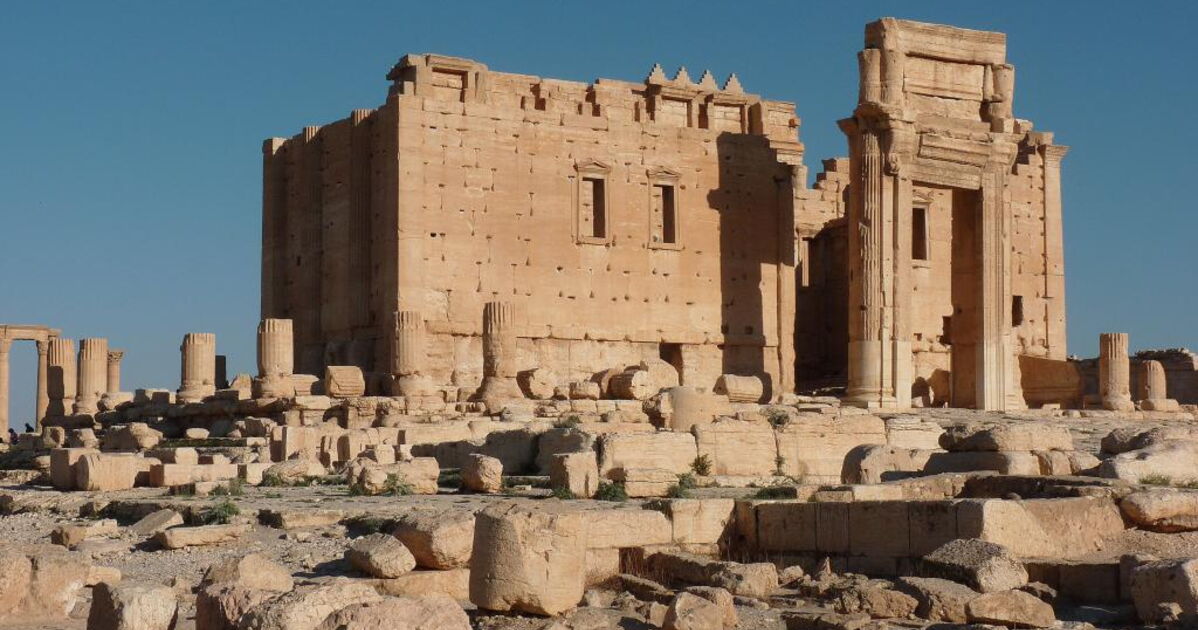 Cella du temple de Bêl, L'accès au temple (cella)1 - Geo.fr