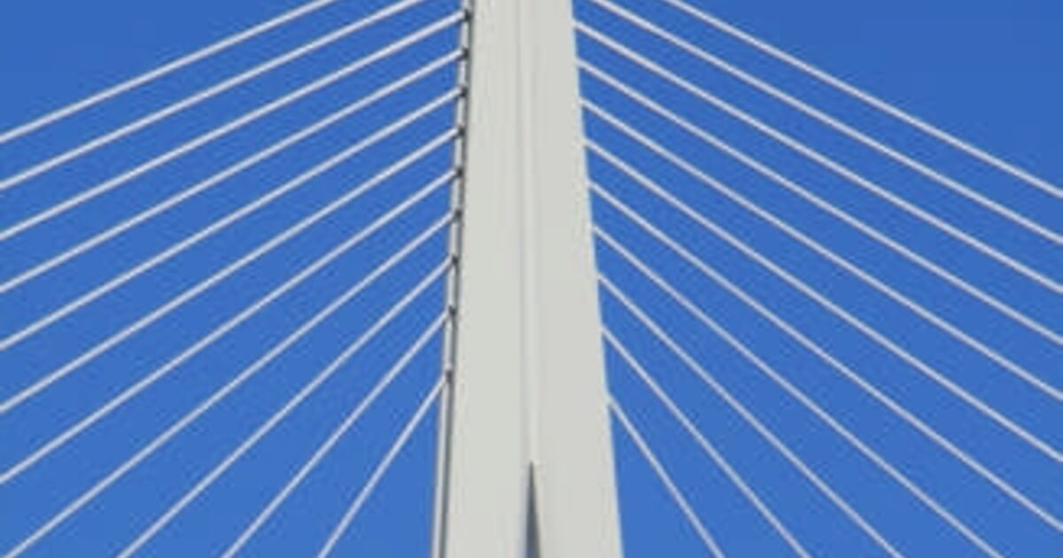 22 Haubans, Les 22 haubans ancrés au pylône - Geo.fr