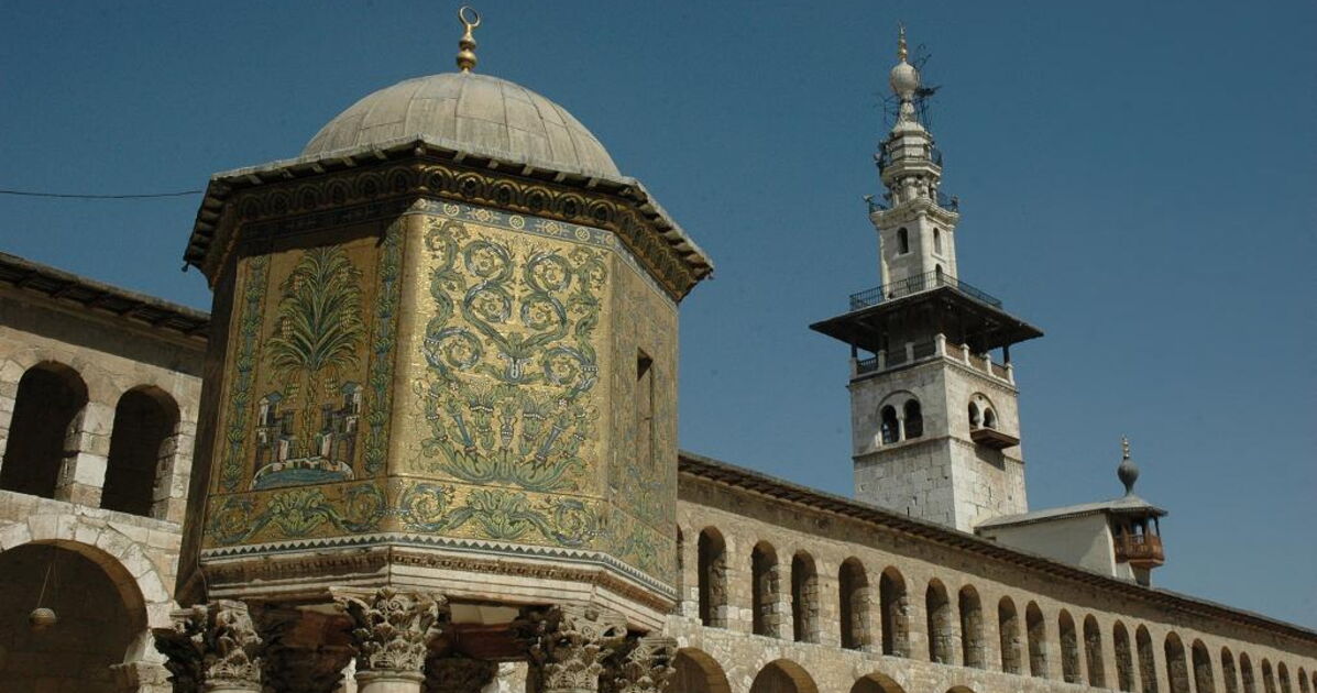 DAMAS, MOSQUEE DES OMEYYADES DOME DU TRESOR ET... - Geo.fr
