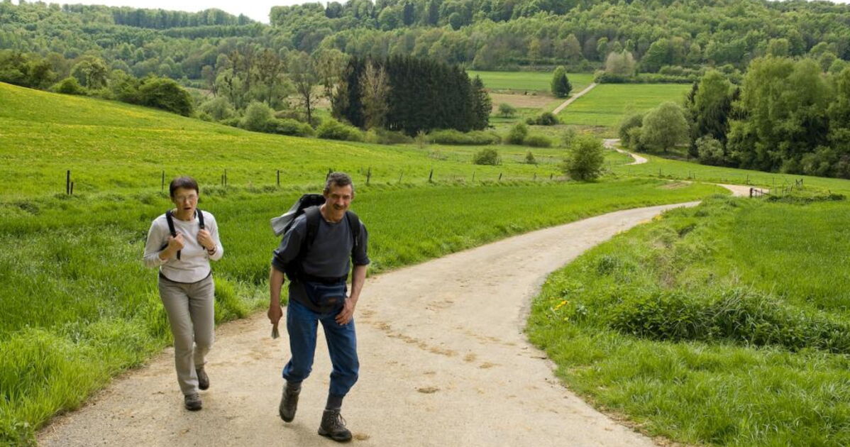 Randonneurs, Randonneurs montant sur le chemin qu1 - Geo.fr