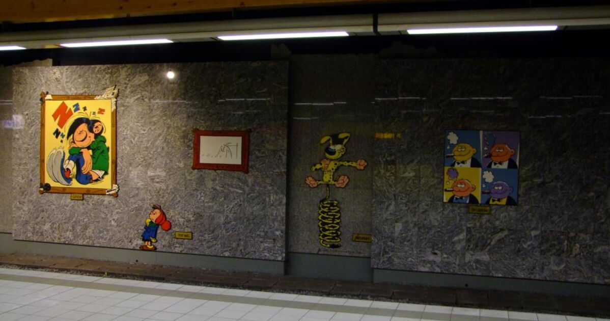 Charleroi métro Station Janson, Hommage aux BD de1 - Geo.fr