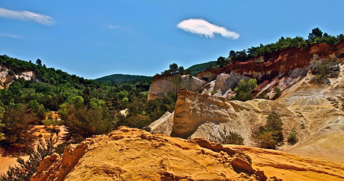 Le Colorado Provençal de Rustrel, Les falaises - Geo.fr