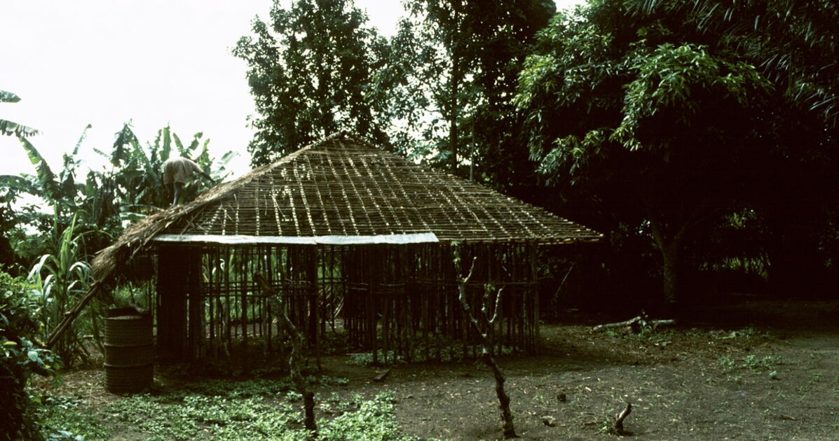 Congo 70 Plateaux Téké Construction d'une case 41 - Geo.fr