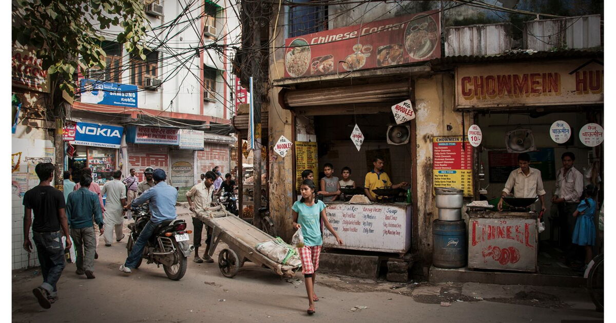 Scène de rue, New Delhi, vie fourmillante dans Ne1 - Geo.fr