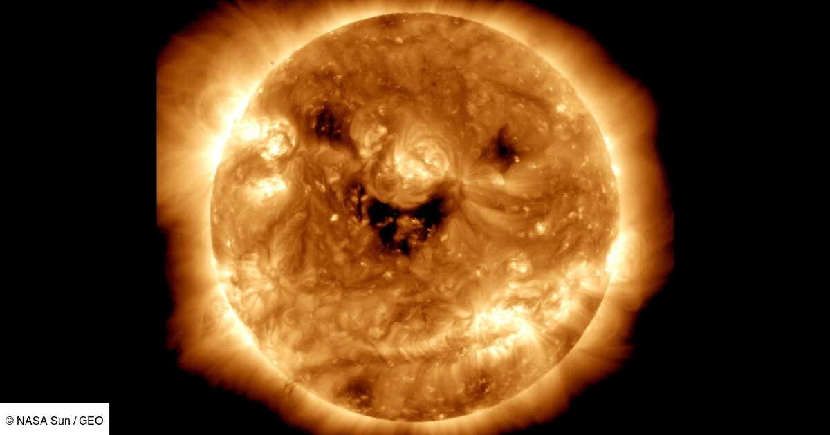 Observez le Soleil "sourire" à travers cet insolite cliché de la NASA - Geo.fr