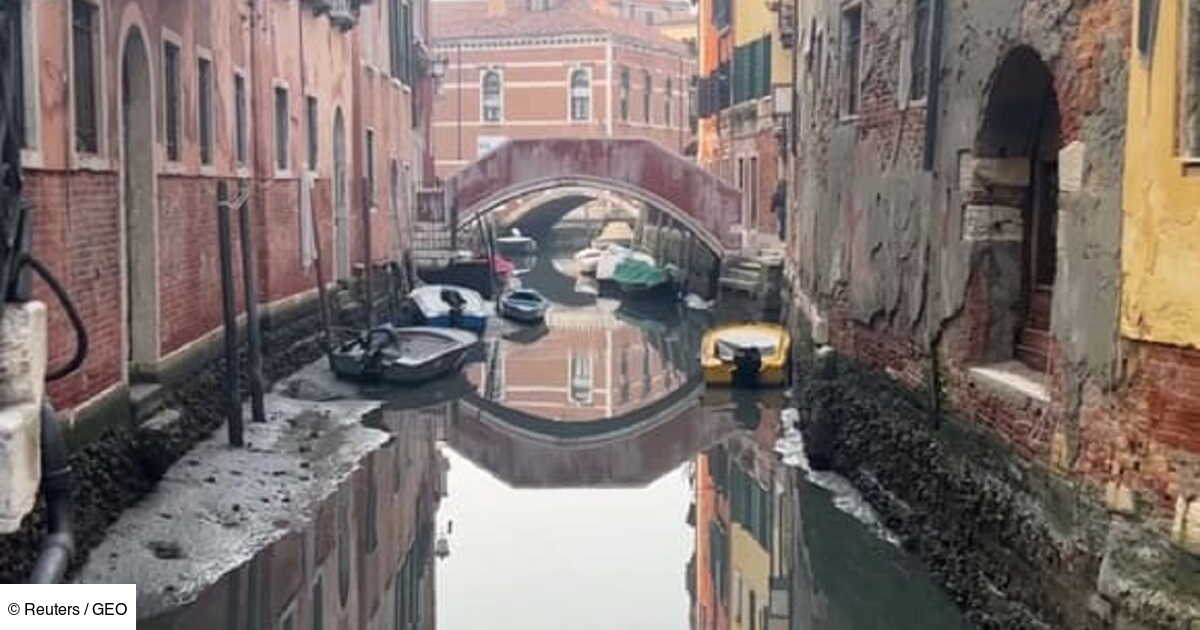 Les canaux de Venise vidés de leur eau à cause de la sécheresse - Geo.fr